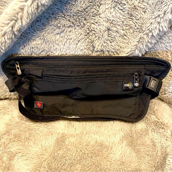 Bags | Lewis Clark Black Travel Fanny Pack | Poshmark
